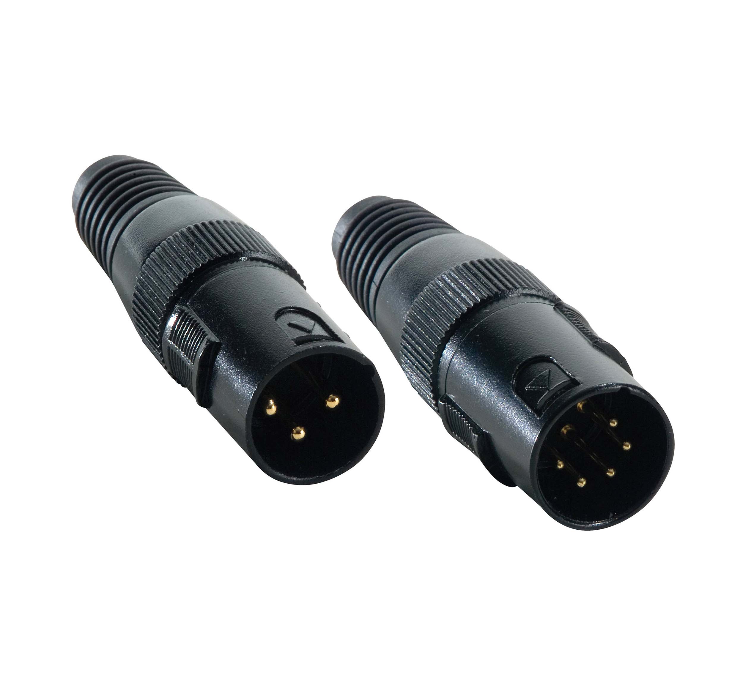 Accu-Cable DMX T PACK, Male 3-Pin and 5-Pin DMX Terminator Set