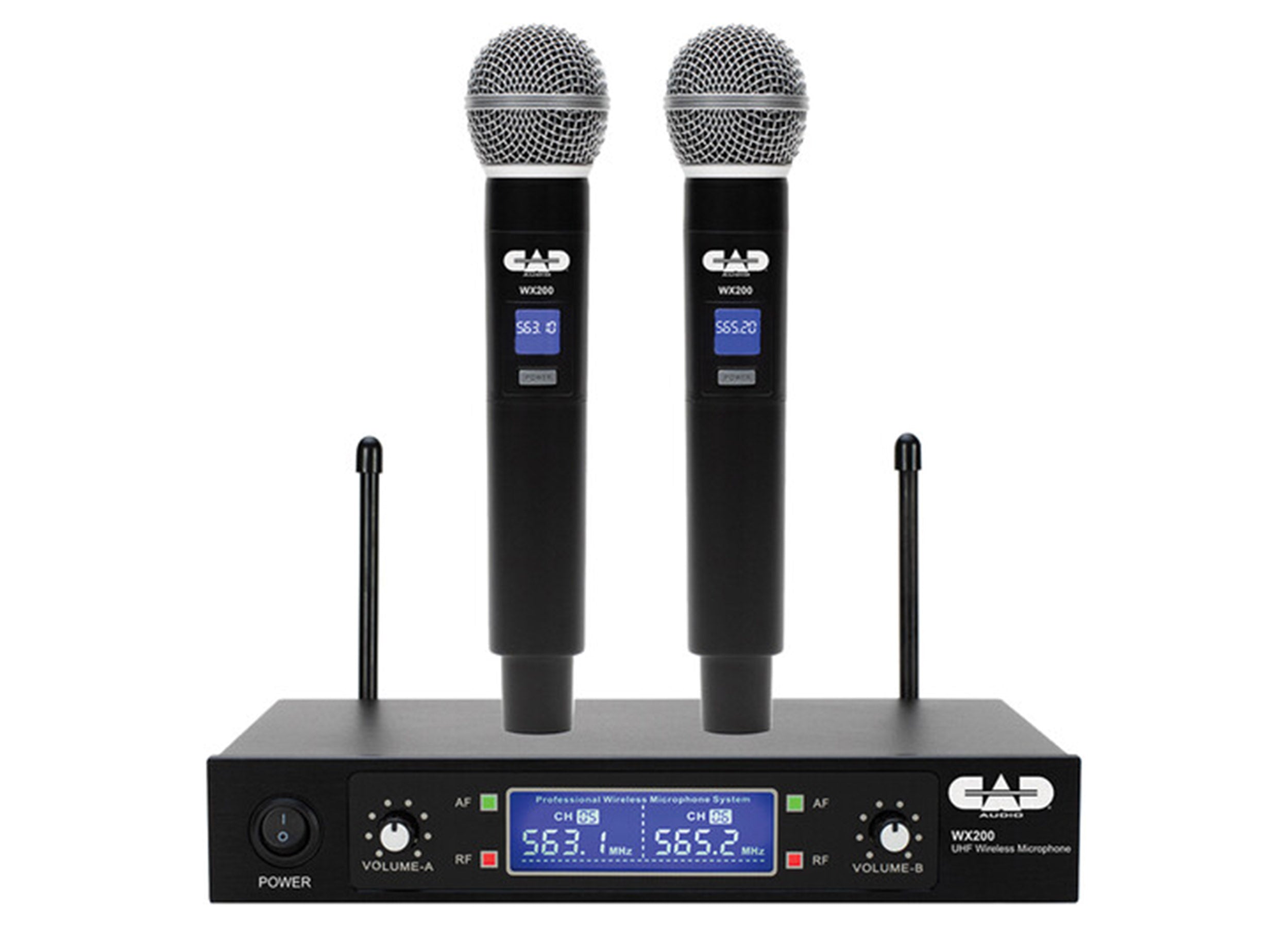 CAD WX200 2-Person Wireless Fixed-Frequency Handheld Mic - 563-565 MHz