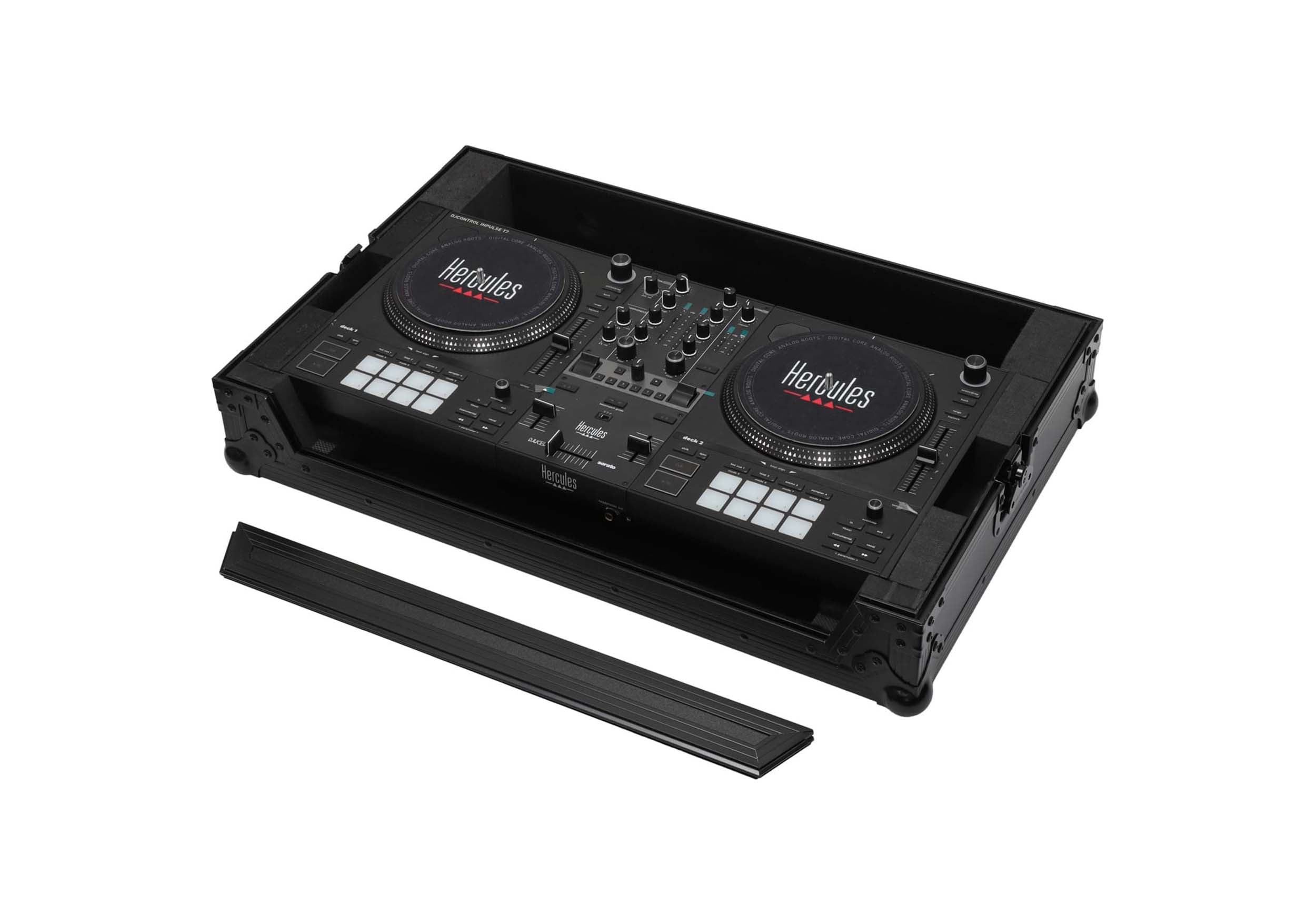 Odyssey FZT7BL Flight Case for Hercules DJControl T7 - Black Label
