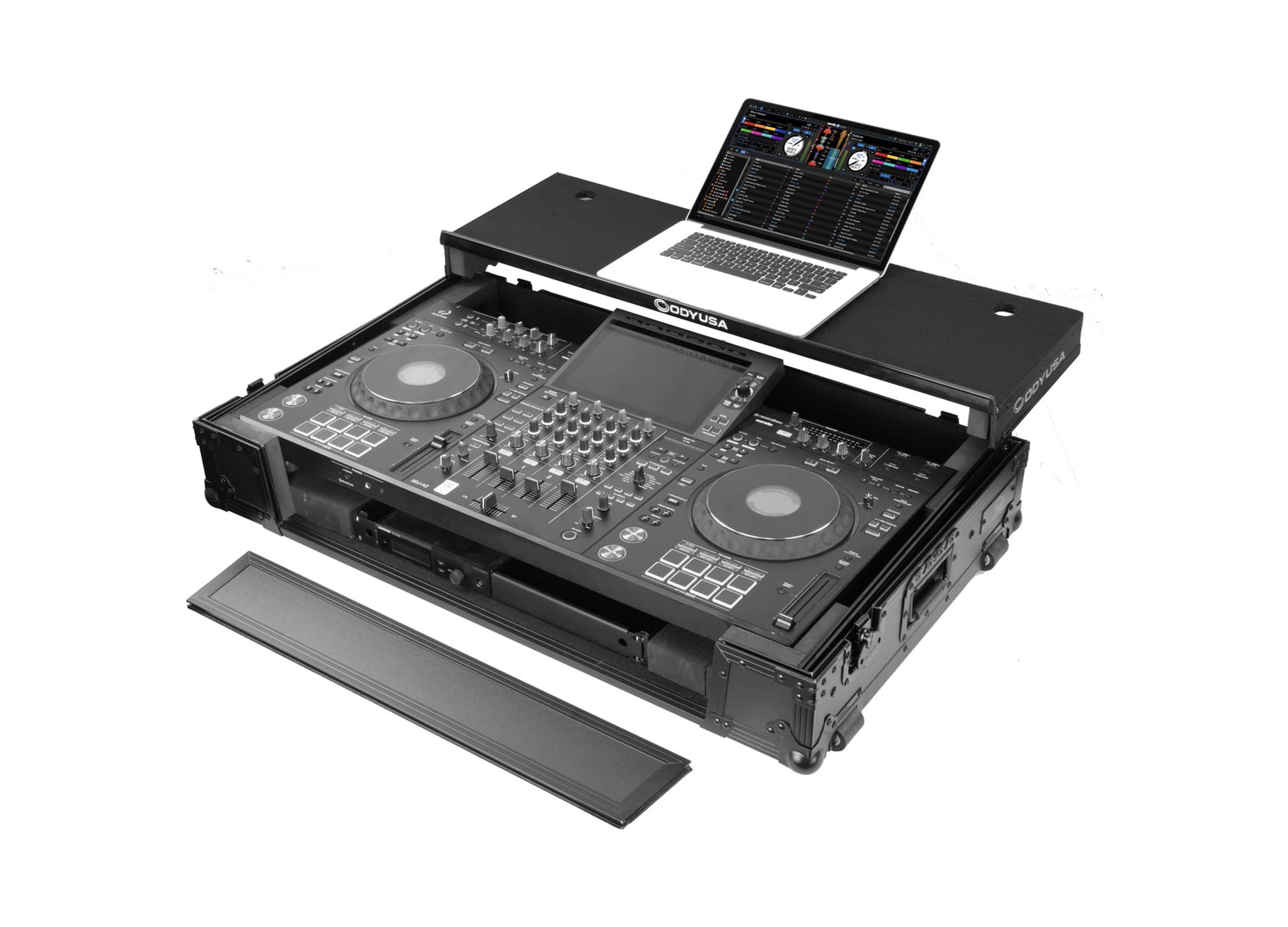 Odyssey FZGSATXDJAZWBL Dual 1U Rack Space Black Label Case AlphaTheta