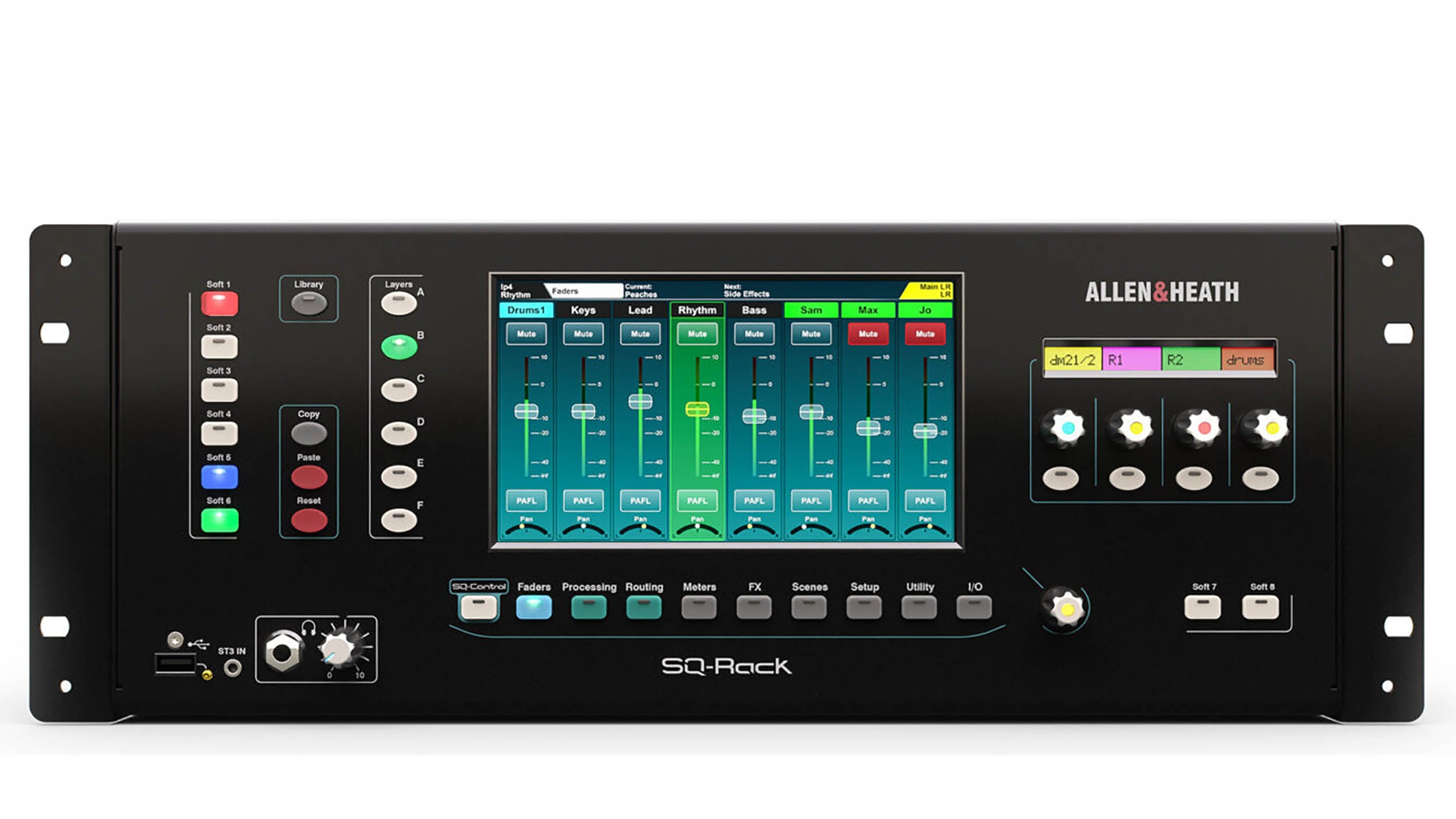 Allen & Heath SQ-Rack 48-Channel / 36-Bus Rackmount Digital Mixer - 4U