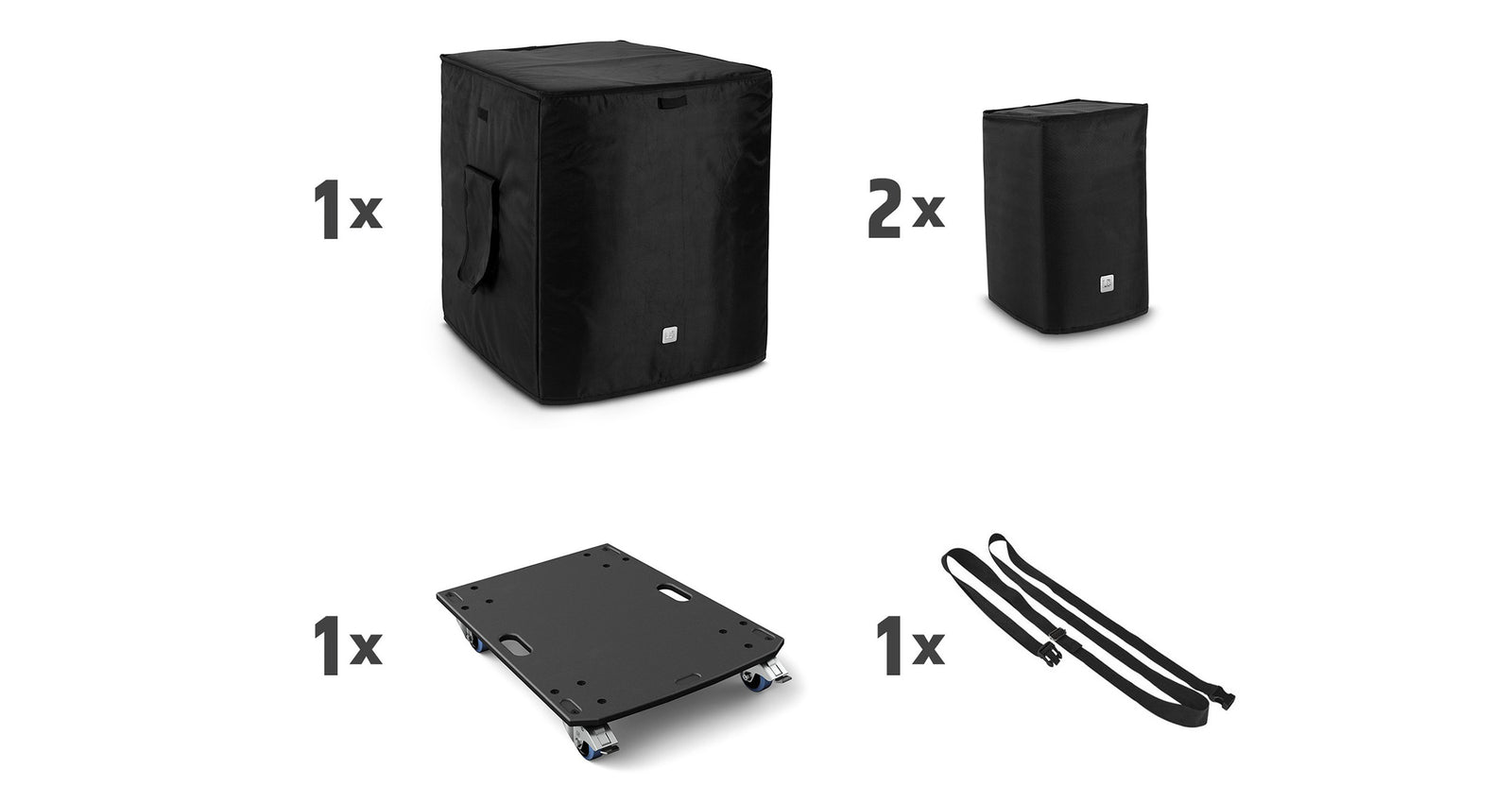 LD Systems D18G4XBAGSET Transport Set of Castor Board and Protective C