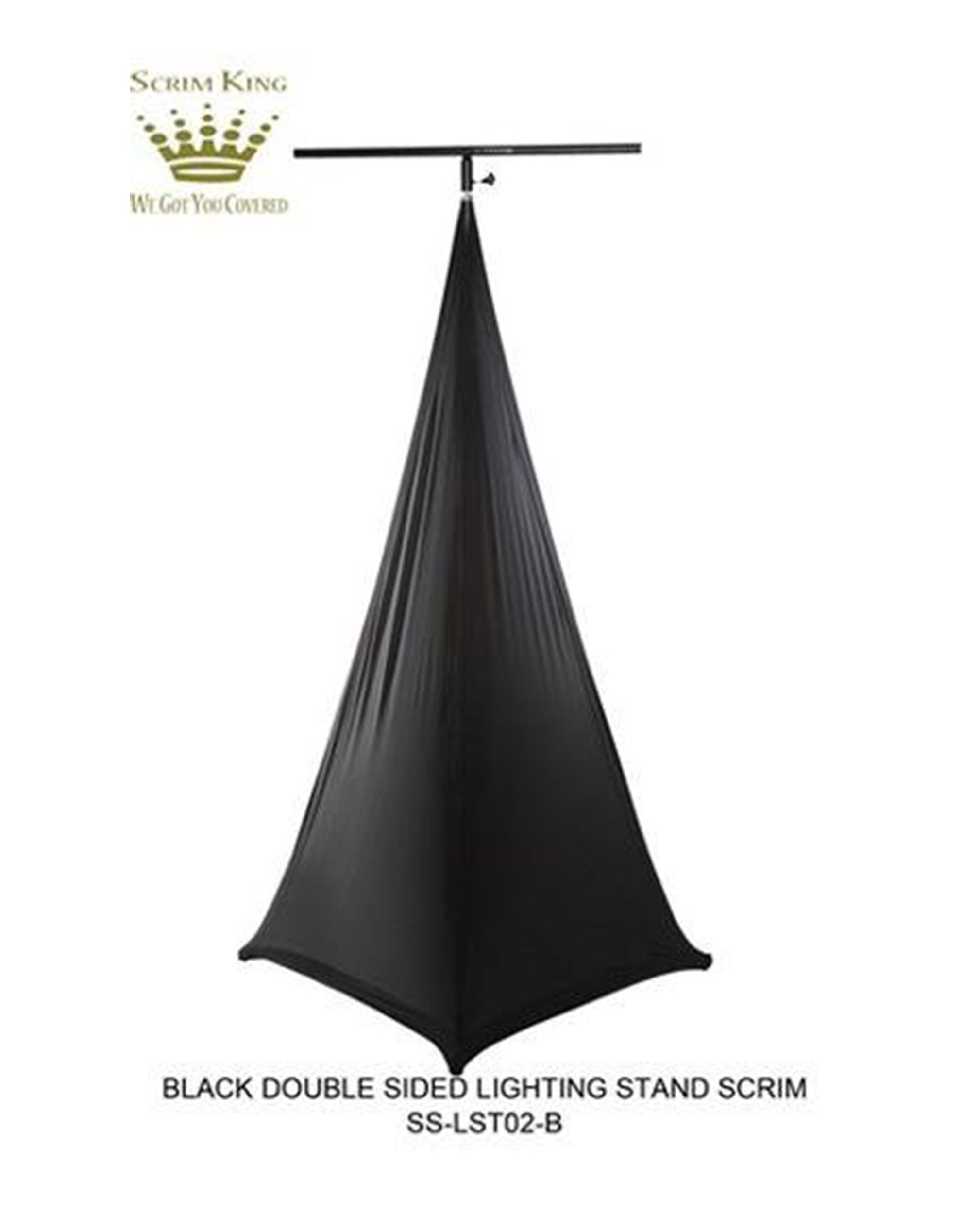 Scrim King SS-LST-02-B Double Sided Lighting Stand Scrim - Black