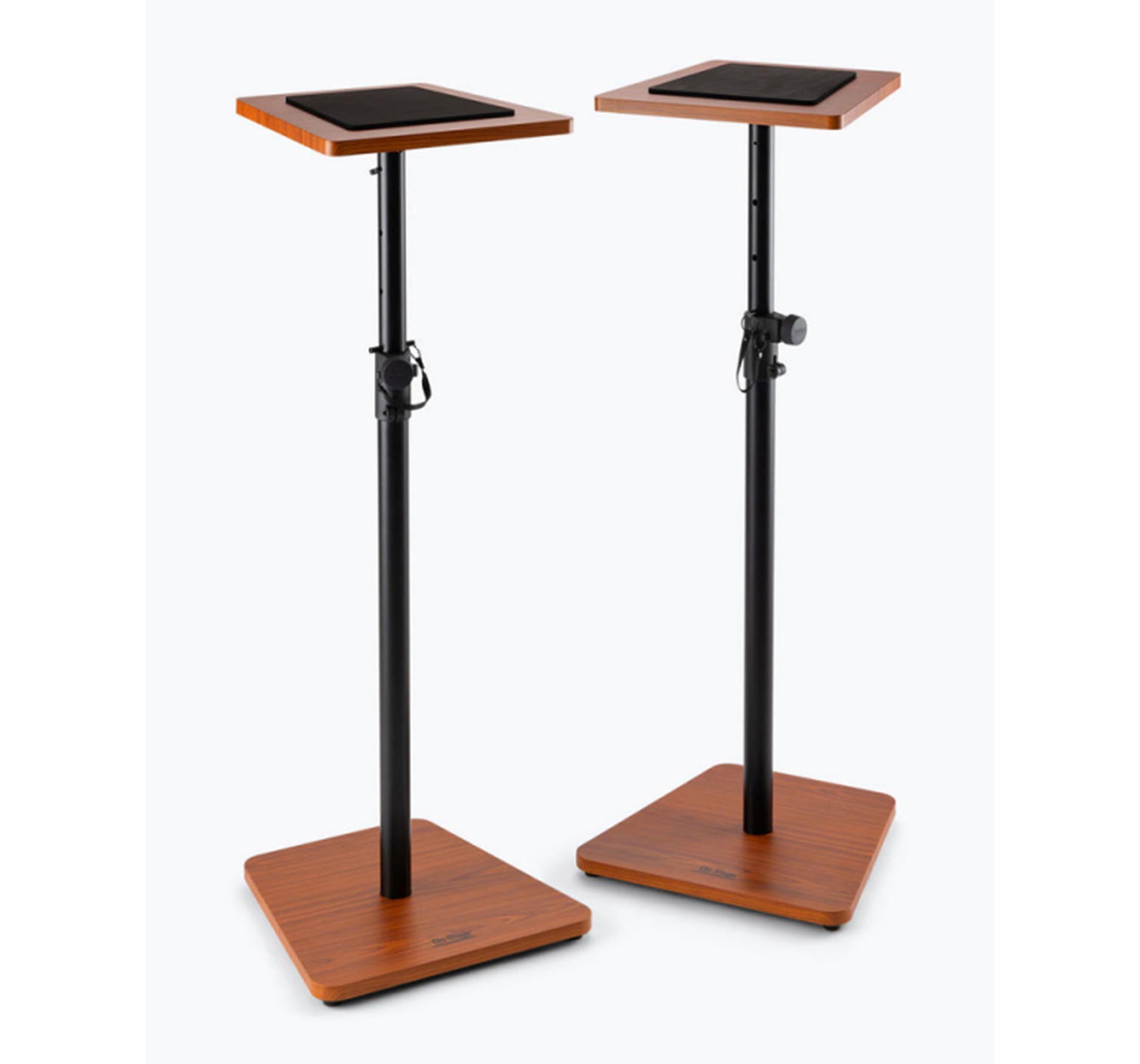 On Stage SMS7500RB, Wood Studio Monitor Stands - Rosewood