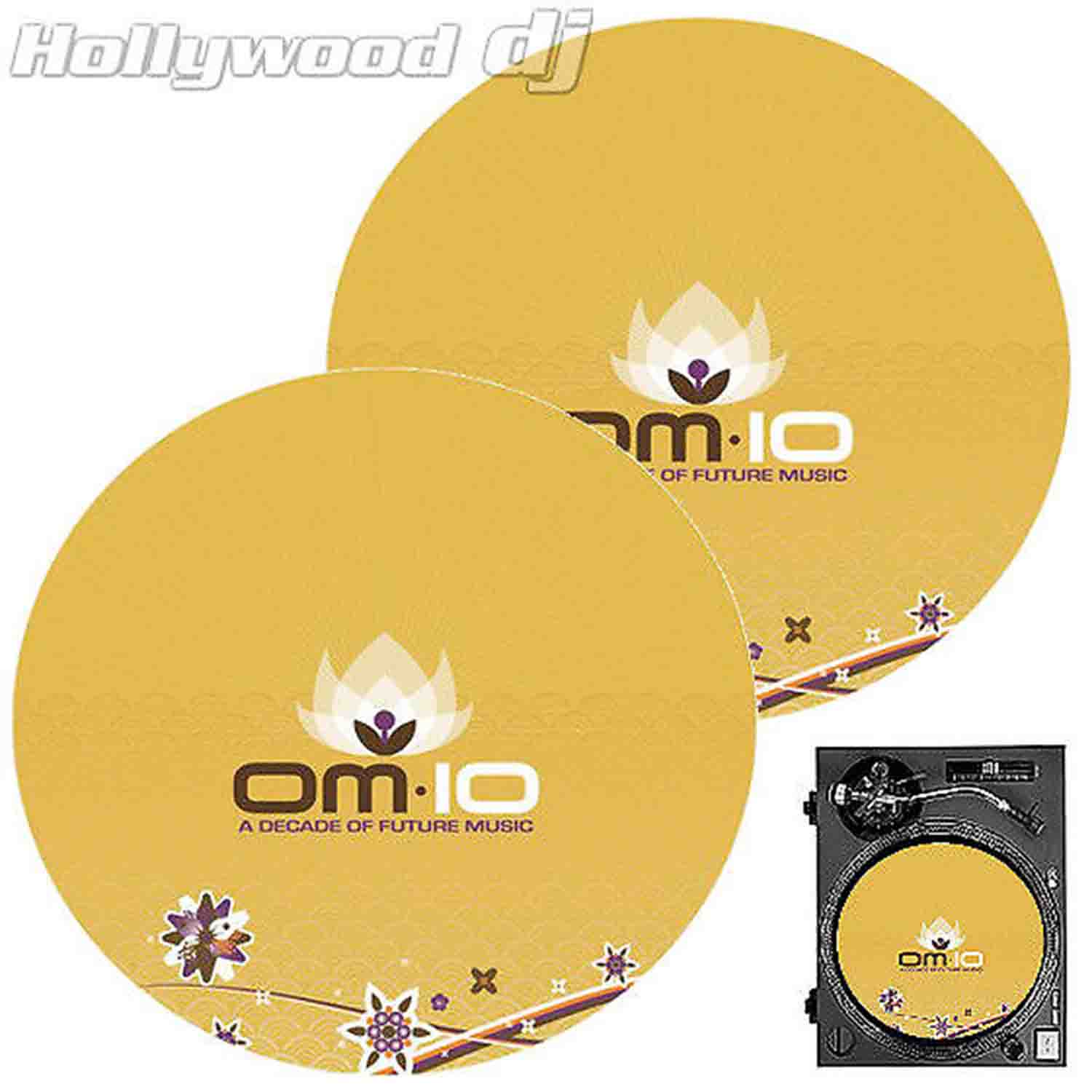 Sicmats DJ Slipmats OM RECORDS Technics Turntable Slip Mat Set Scratch